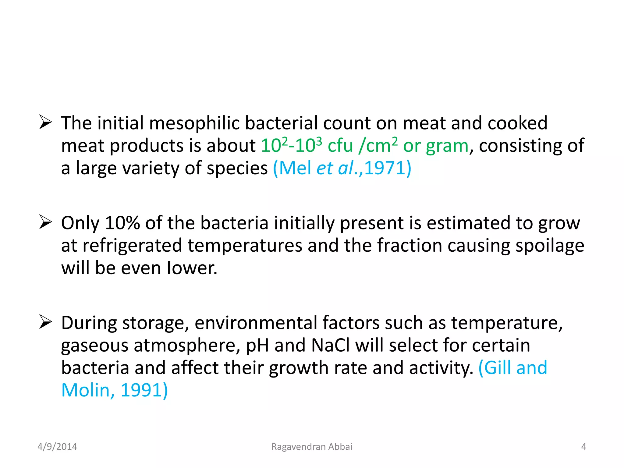 Microbial Spoilage of Meat | PPTX | Food & Drink
