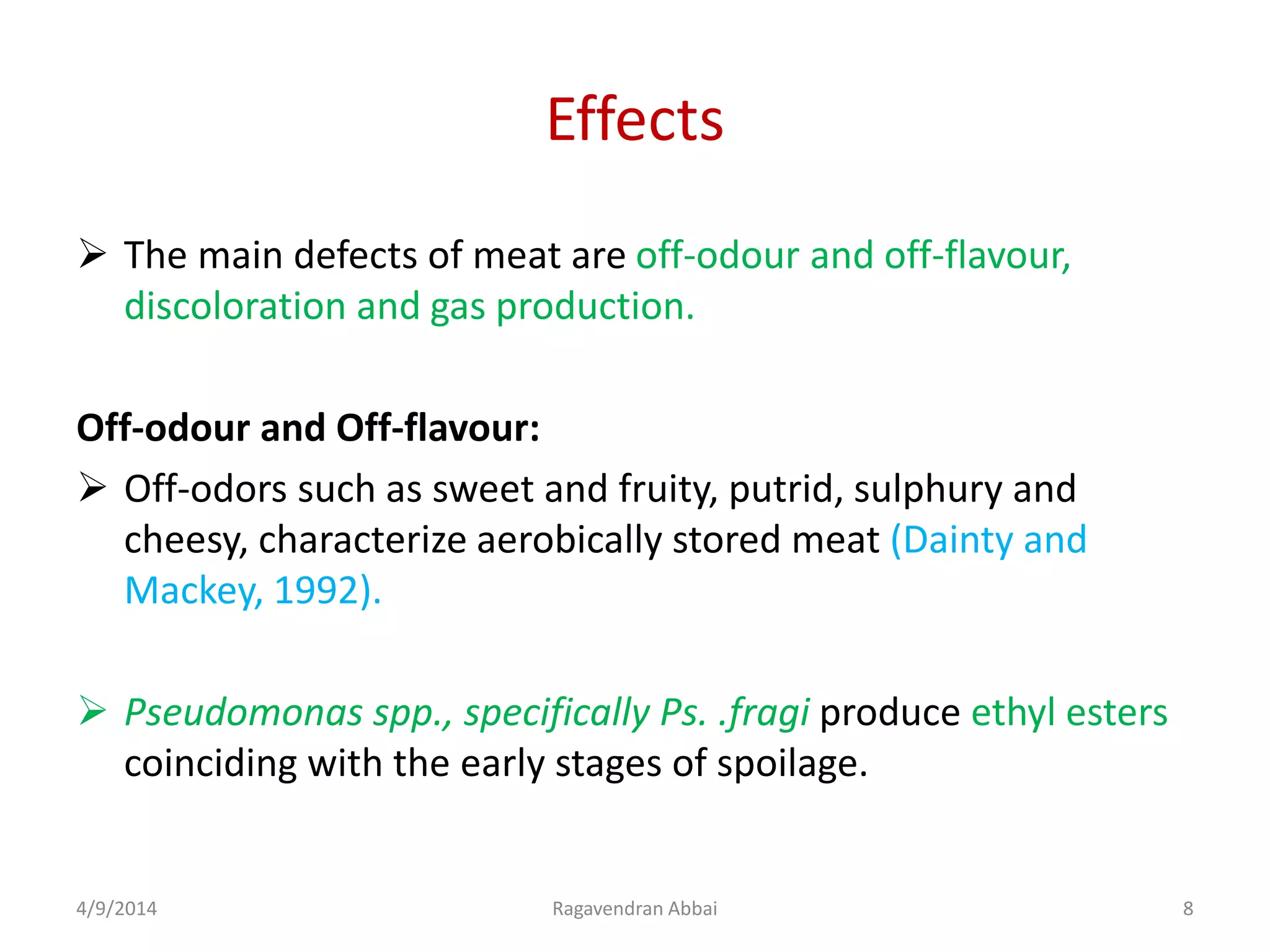 Microbial Spoilage of Meat | PPTX