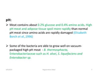 Microbial Spoilage of Meat | PPTX