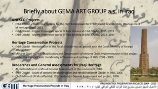 Iraqi heritage preservation projects | PPTX