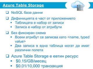 WindowsAzure&NoSQL@SQLSaturday#152 | PDF