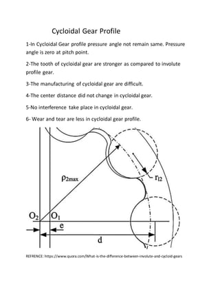 involute vs cyclodial gear | PDF