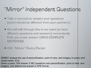 Mirror by Sylvia Plath | PPT