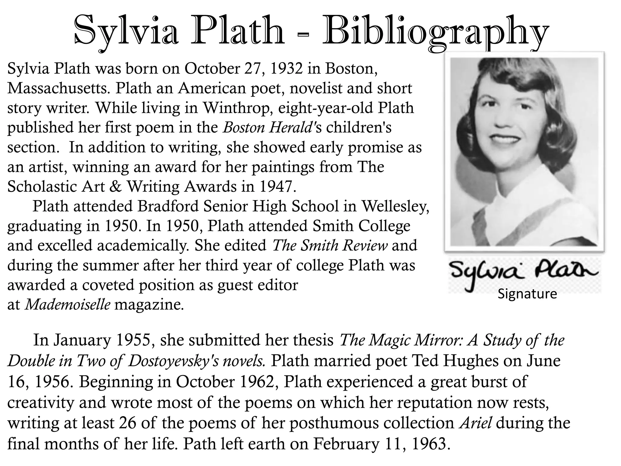 Mirror by Sylvia Plath | PPTX