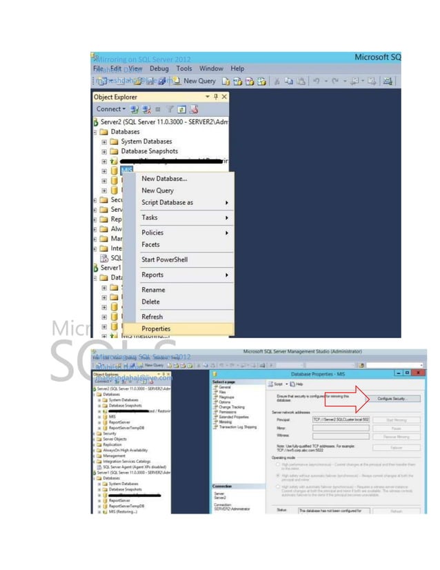 Mirroring in SQL Server 2012 R2 | DOCX