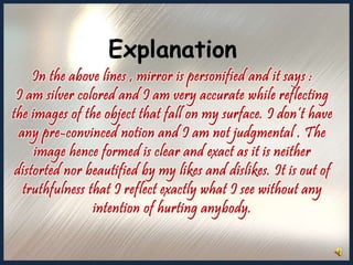Mirror class 10 poem | PPTX