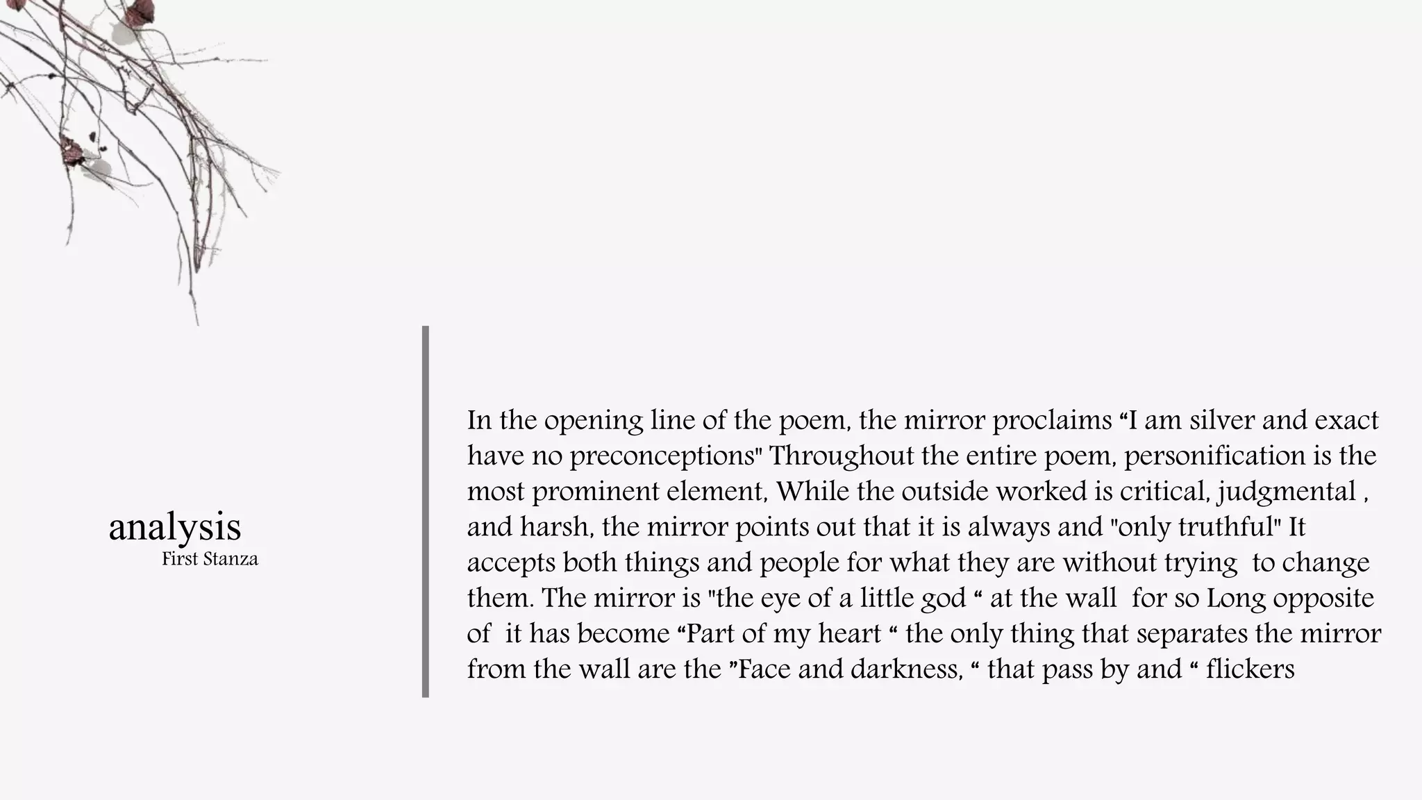 Mirror by Sylvia Plath | PPTX