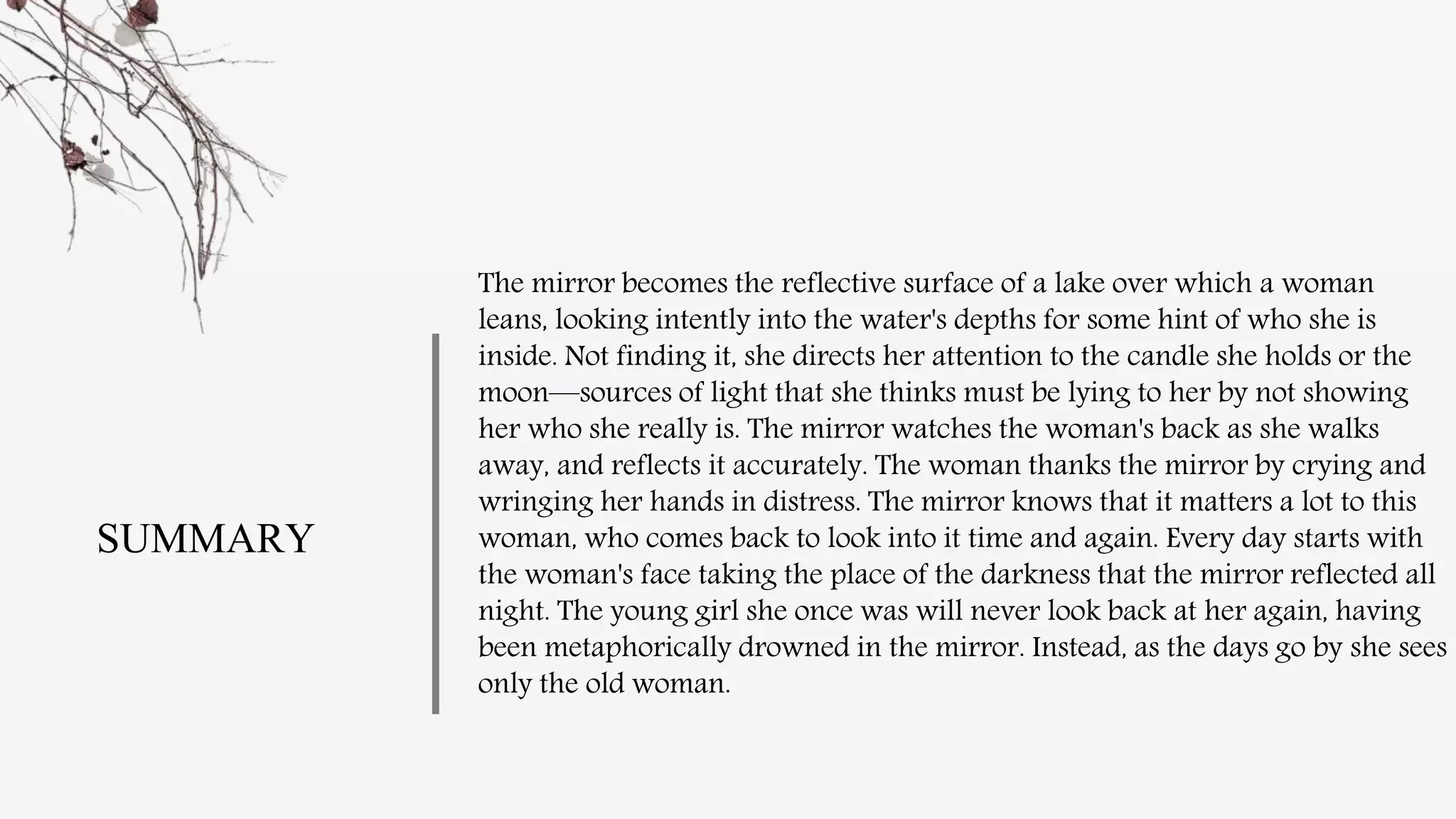 Mirror by Sylvia Plath | PPTX
