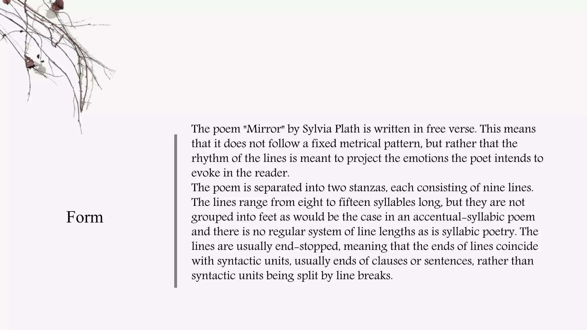 Mirror by Sylvia Plath | PPTX