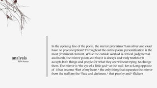 Mirror by Sylvia Plath | PPTX