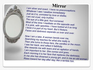 Sylvia Plath Mirror