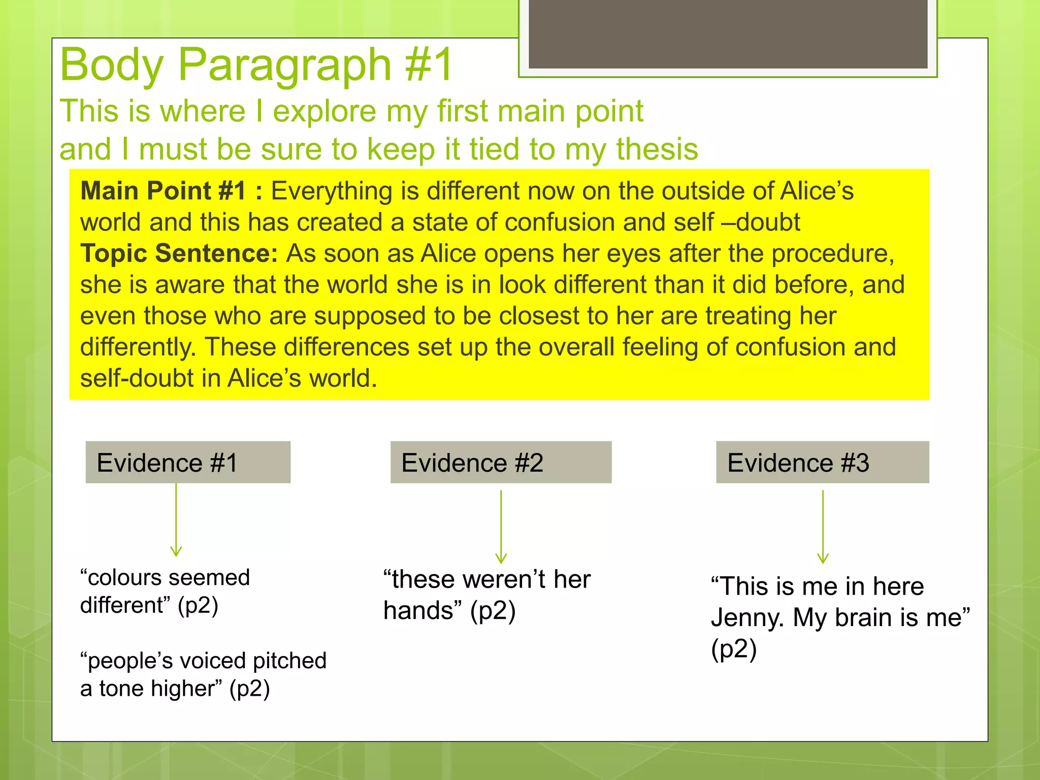 "Mirror Image" Analysis Essay Tutorial | PPTX