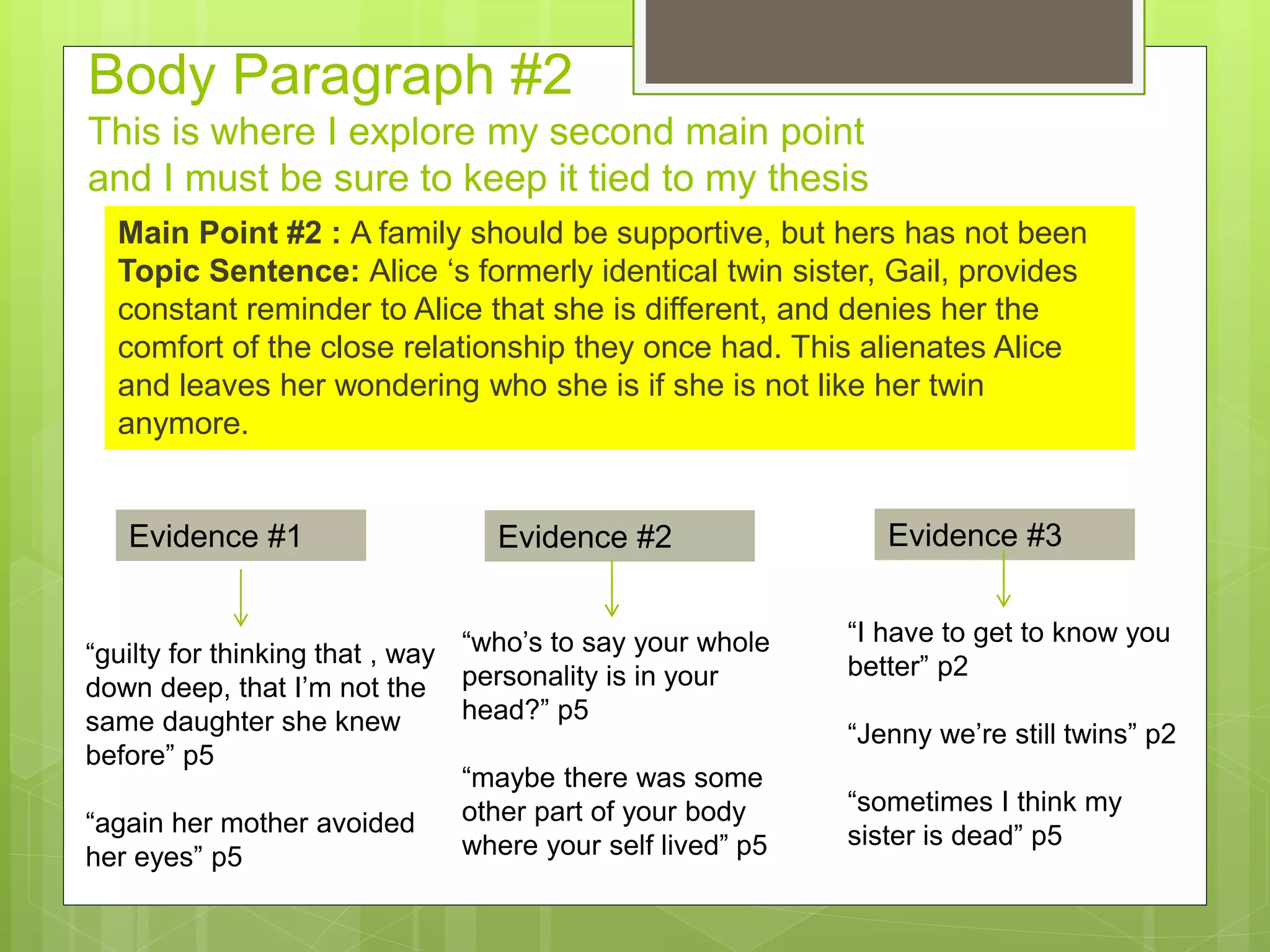 "Mirror Image" Analysis Essay Tutorial | PPTX