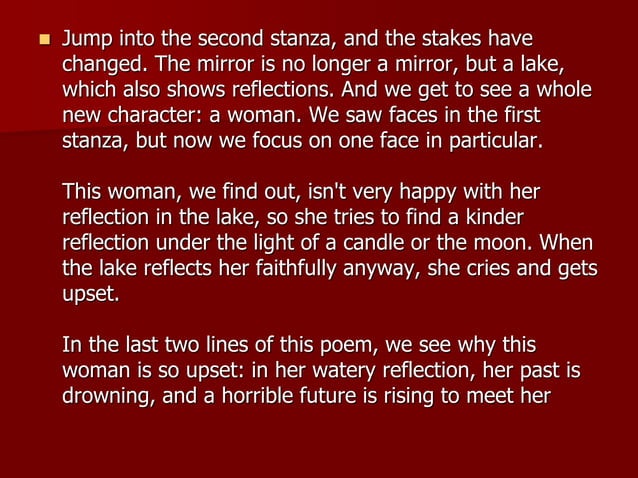 mirror by sylvia plath.ppt