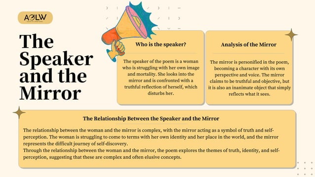 Mirror by Sylvia Plath Analysis and Summary by AOLW.pdf | Poetry ...