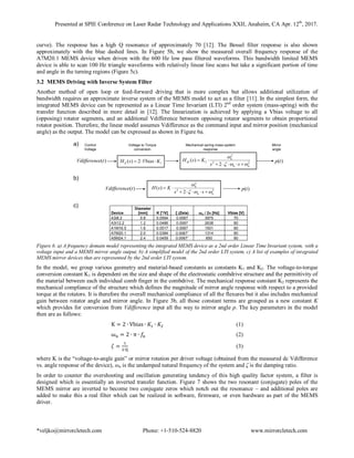 Closed Loop Control of Gimbal-less MEMS Mirrors for Increased Bandwidth in LiDAR Application | PDF