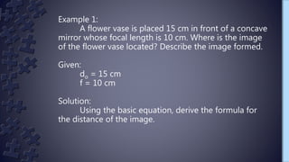 Mirror equation | PPTX