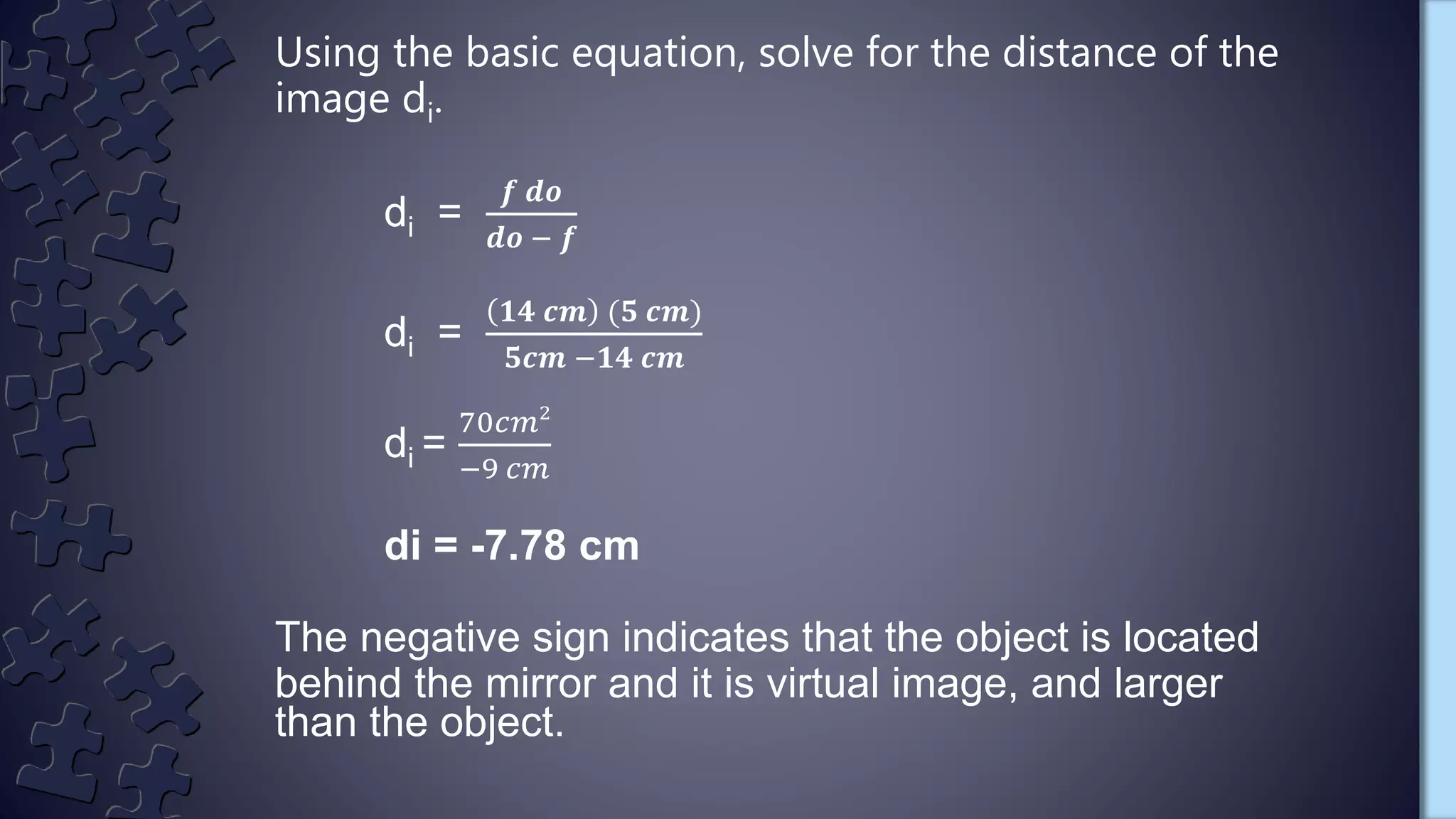 Mirror equation | PPTX