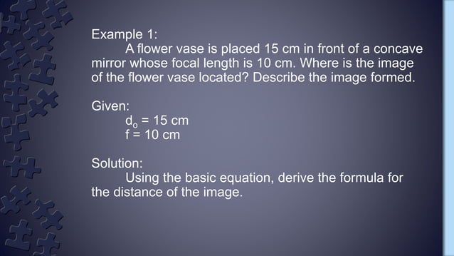 Mirror equation | PPTX