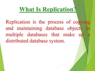 Mirroring and replications | PPT