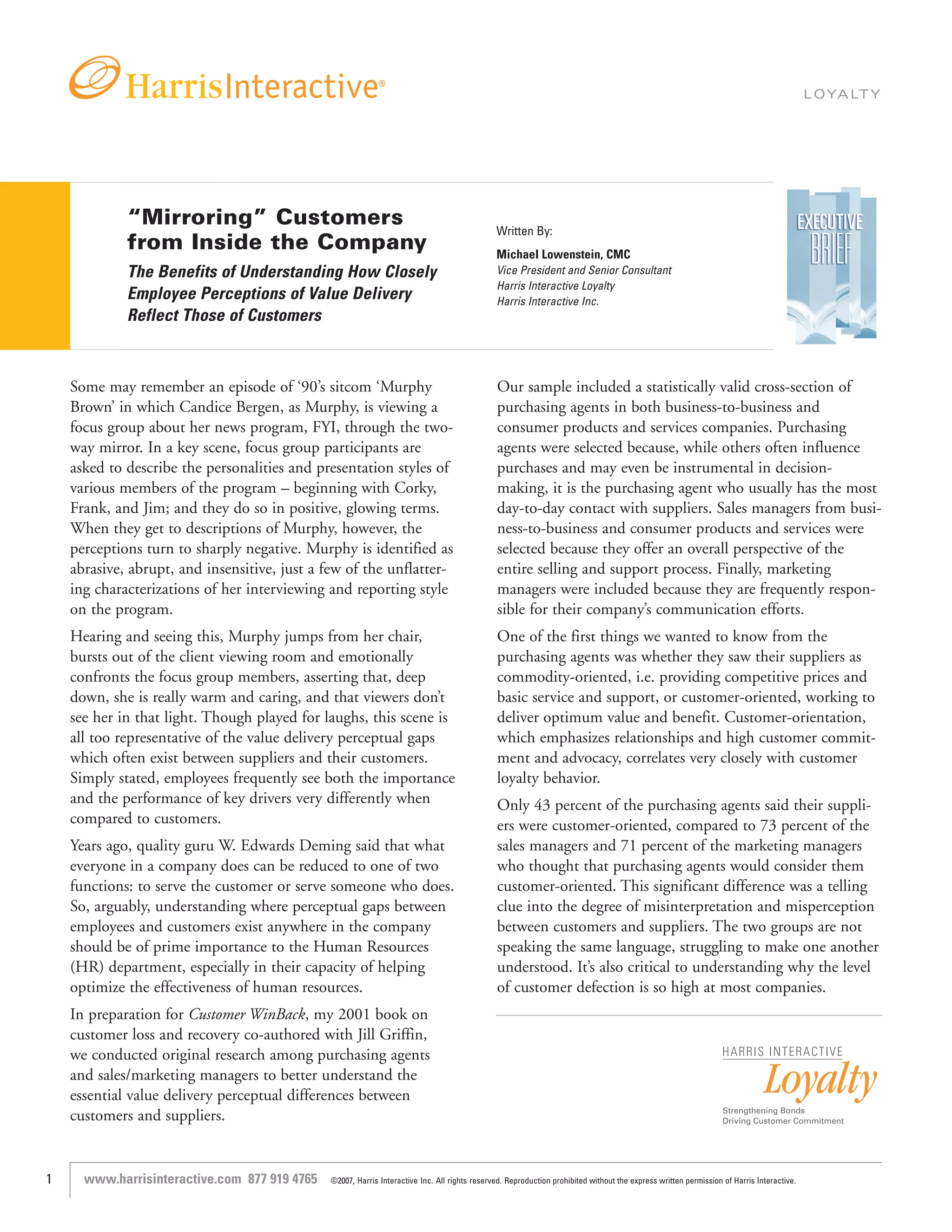 Mirroring Customers | PDF