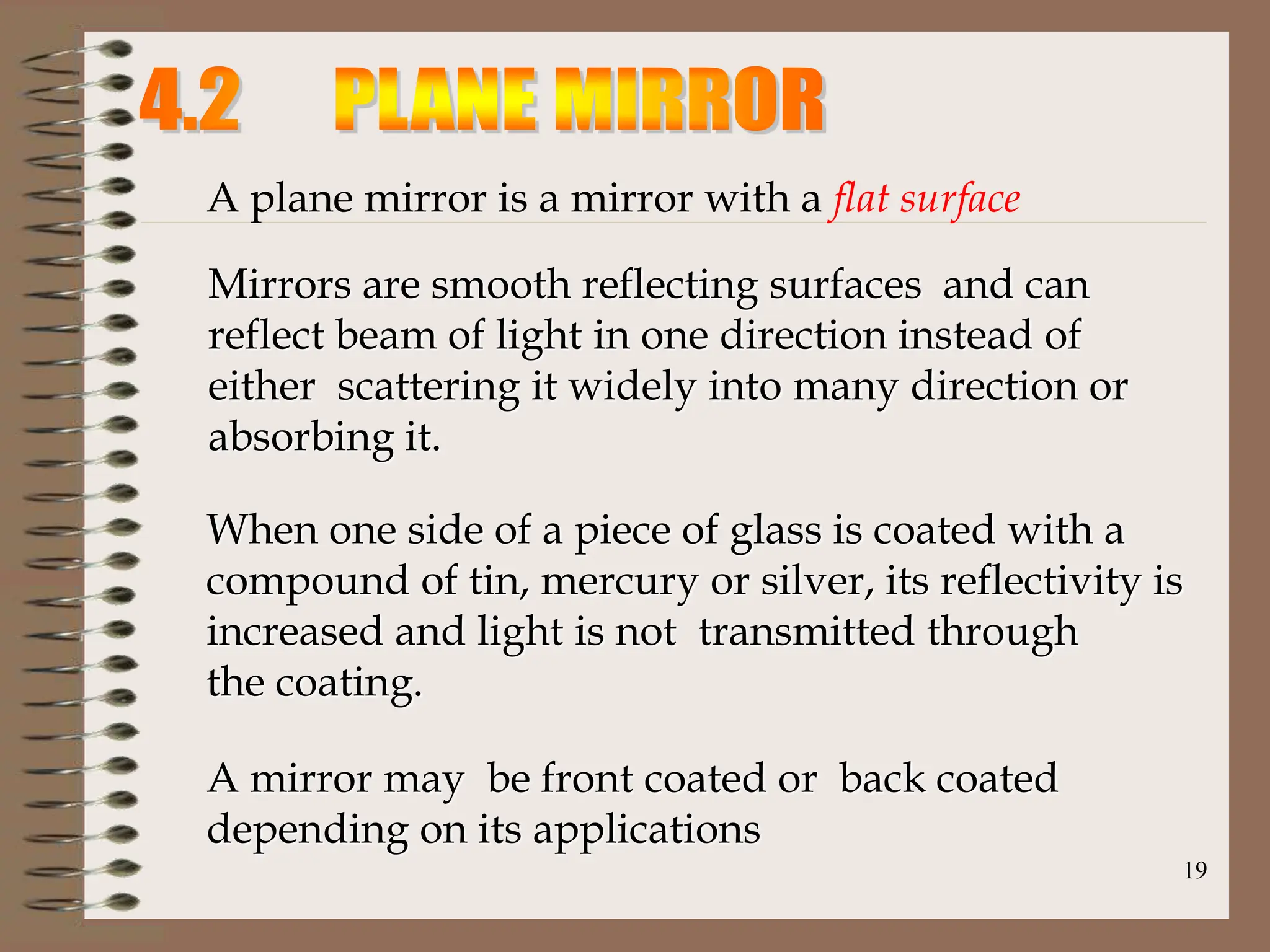 introduction of mirror and lesson and ray diagramming | PPT