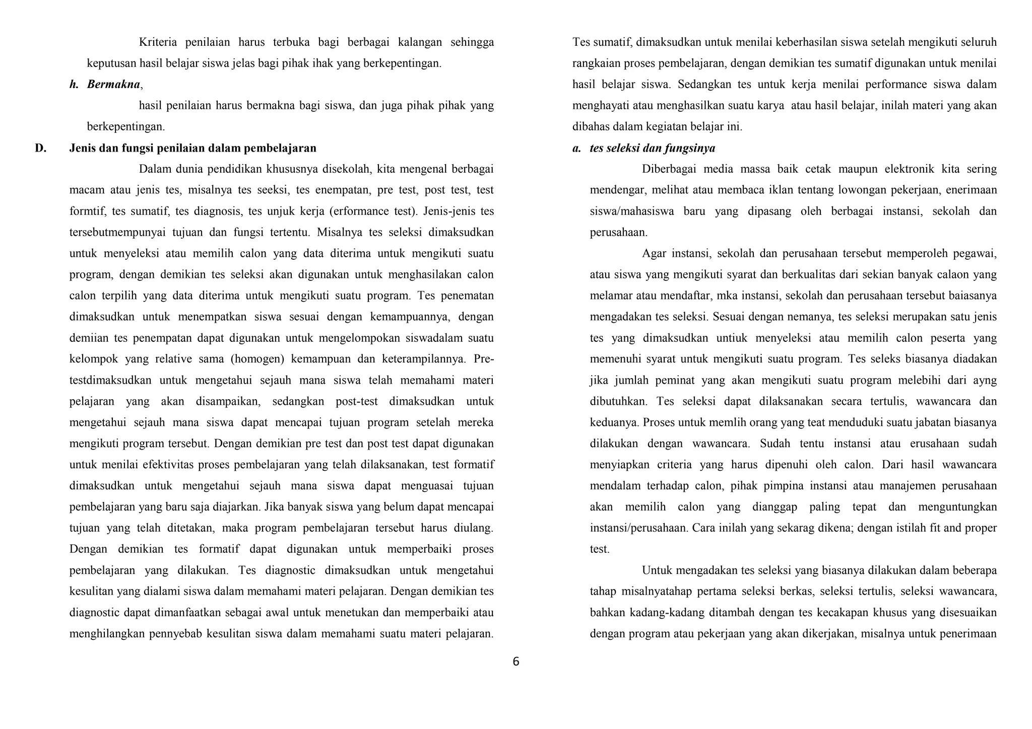 Mirror margins penilaian dlam pembelajaran | PDF