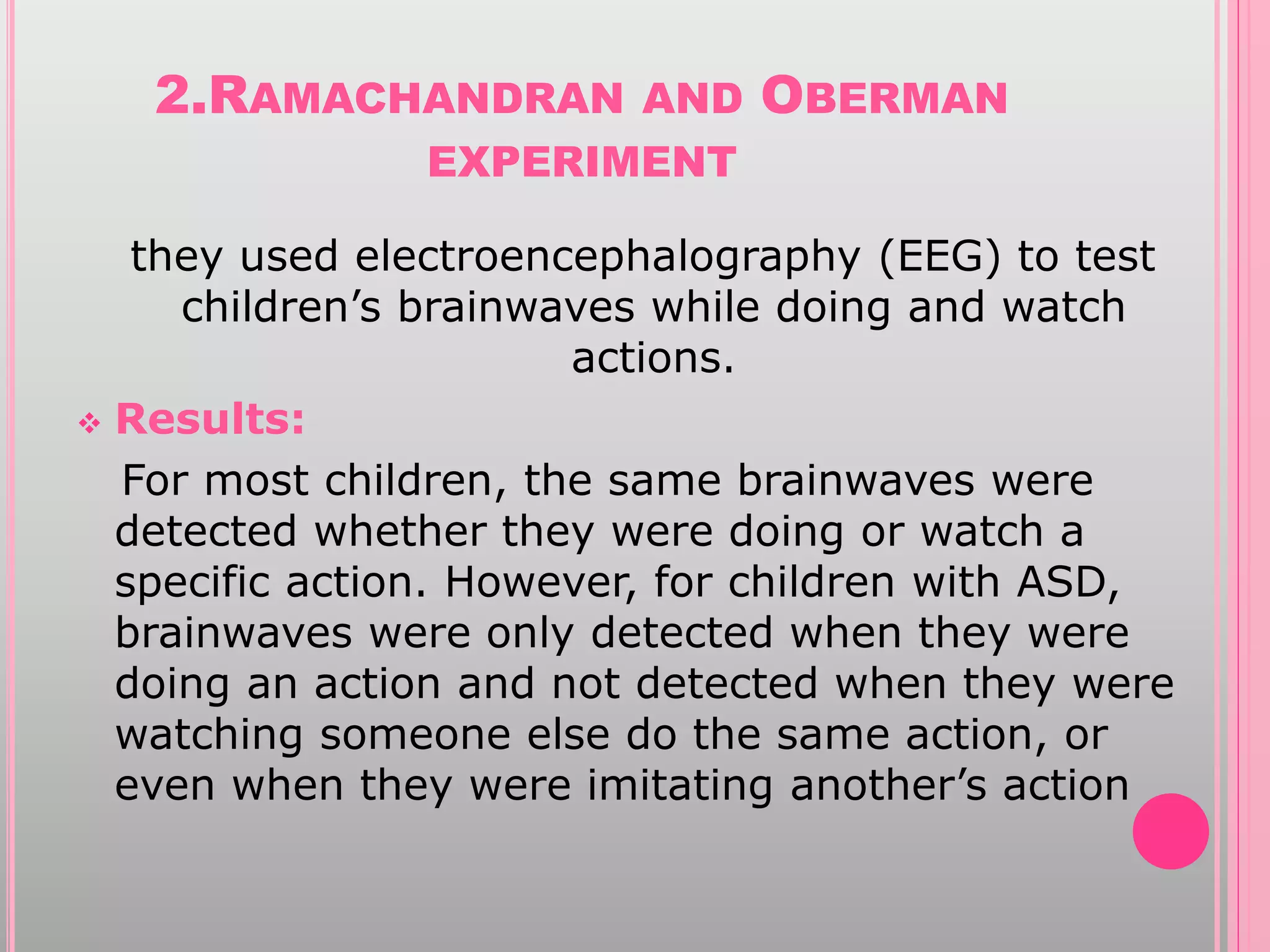 Mirror neurons and autism | PPTX