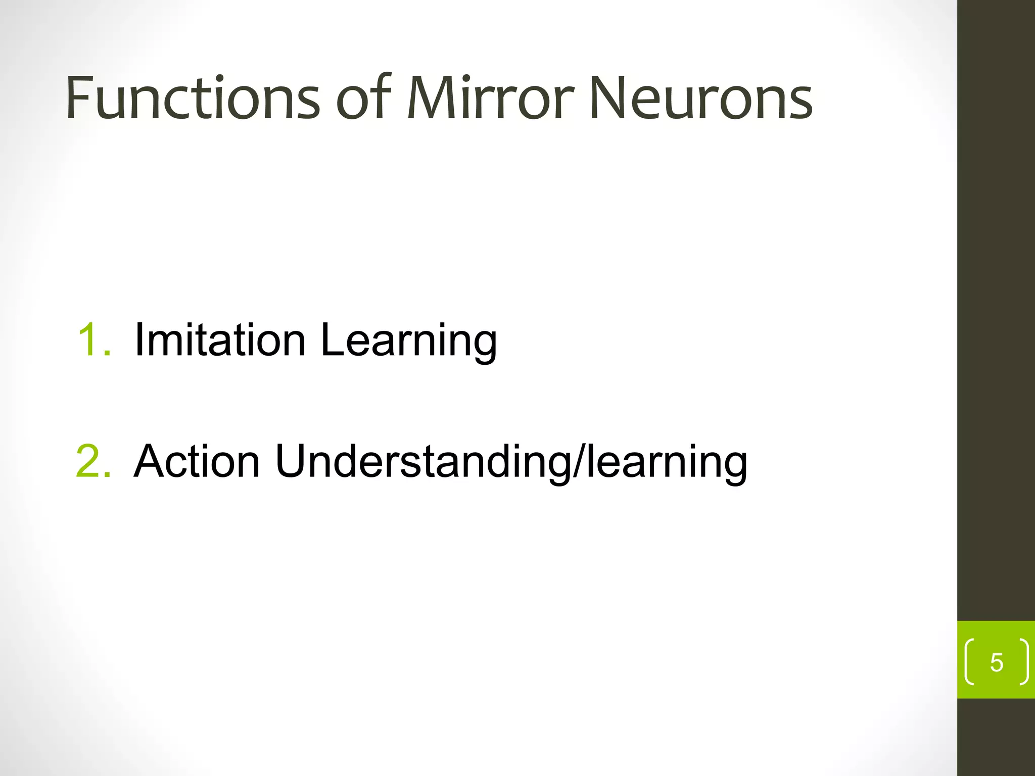Mirror neuron system in neuro rehabilitation | PPTX