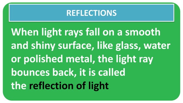 Mirror reflection and shadow | PPT