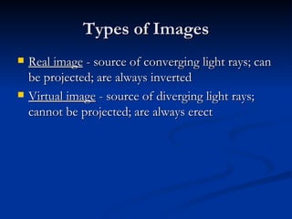 Mirrors and lenses | PPT