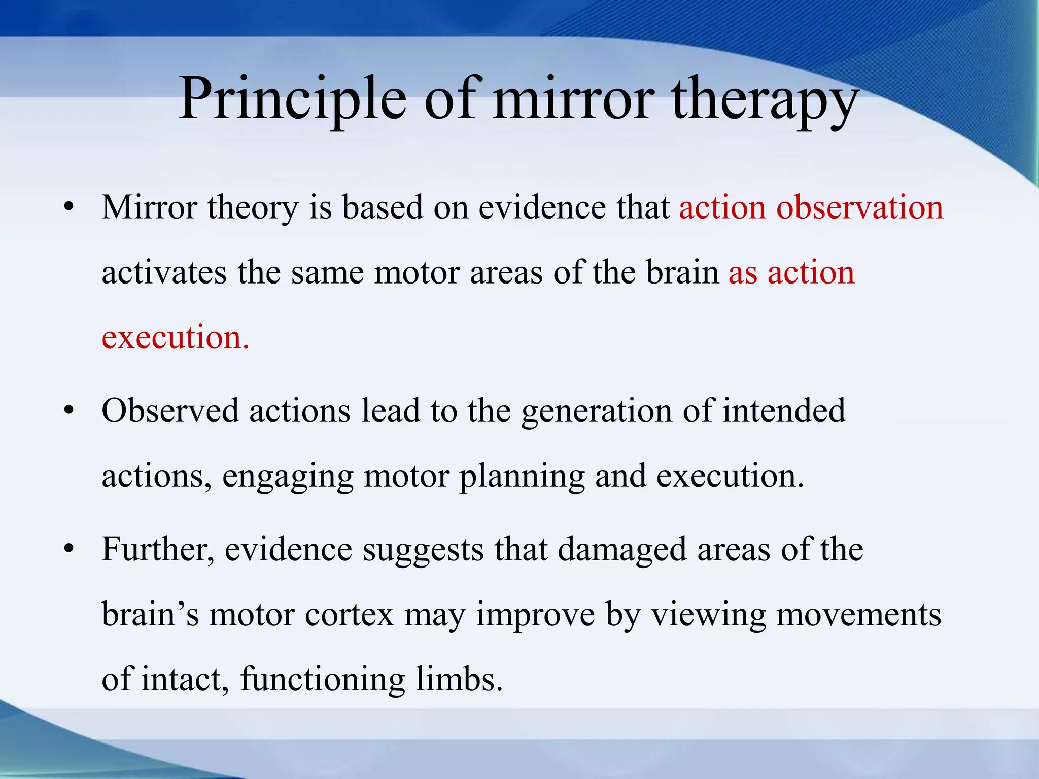 Mirror therapy | PPTX