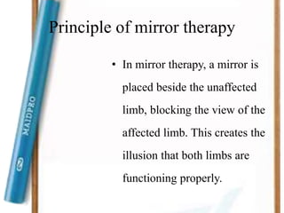 Mirror therapy | PPTX