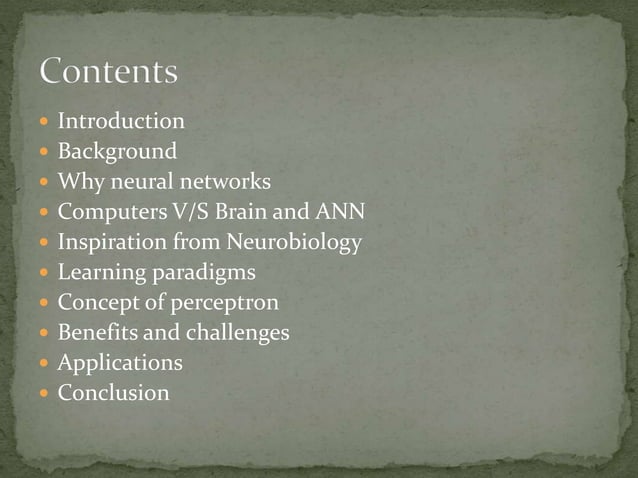 Introduction to Artificial Neural Networks | PPT