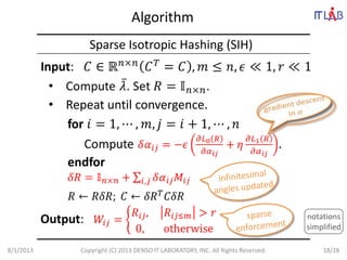 Sparse Isotropic Hashing | PPTX
