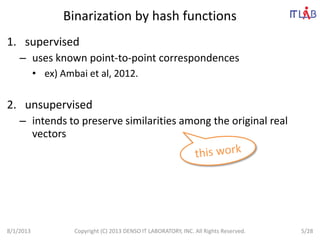 Sparse Isotropic Hashing | PPTX