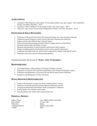 Mirza abrar ahmed baig cv | PDF