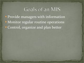 Management Information Systems - A Brief Overview | PPT | Business ...