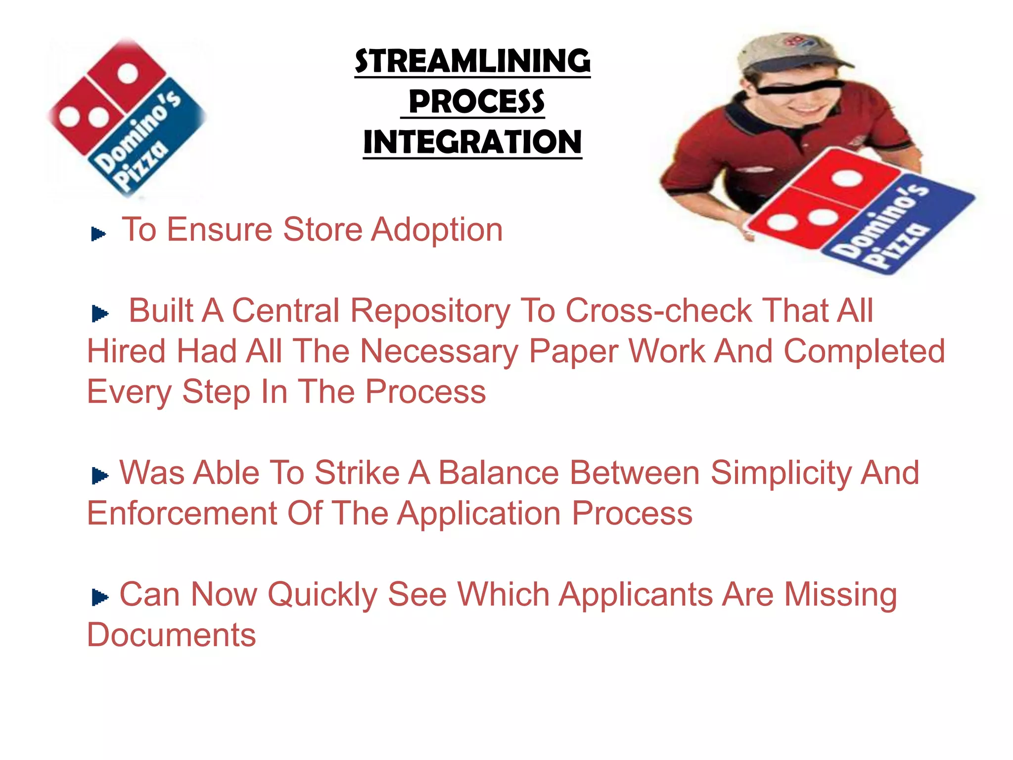 INFORMATION FLOW IN DOMINO'S PIZZA......BY SUMIT MUKHERJEE | PPTX