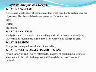 Design, Development and Analysis of MIS | PPTX | Computer Software and ...