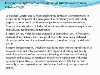Design, Development and Analysis of MIS | PPTX | Computer Software and ...