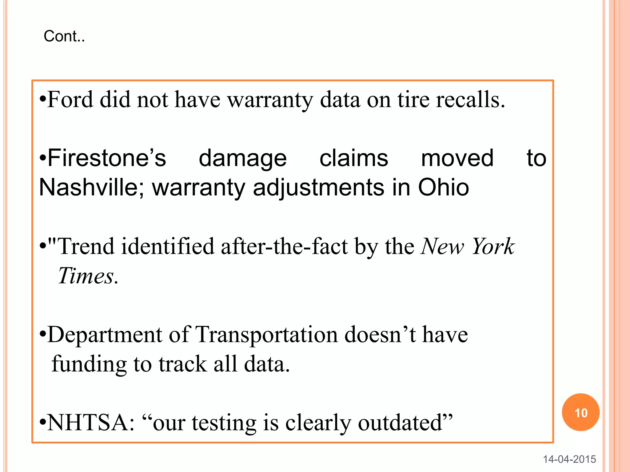 Ford and Firestone's Tire Recall: The Costliest Information Gap in ...
