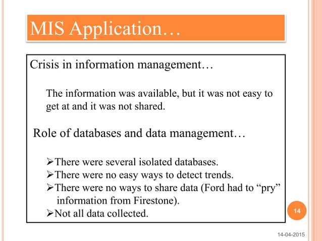Ford and Firestone's Tire Recall: The Costliest Information Gap in ...