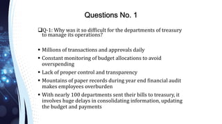 Case Study: Automation of Treasury Department In Karnataka Government | PPT