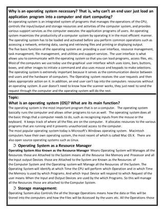 Management Information System | DOCX | Operating Systems | Computer Software and Applications