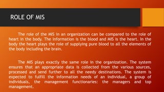 Management Information System ( MIS ) | PPTX