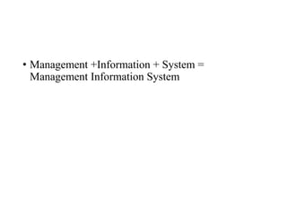 introduction to management information systems (MIS) | PPTX