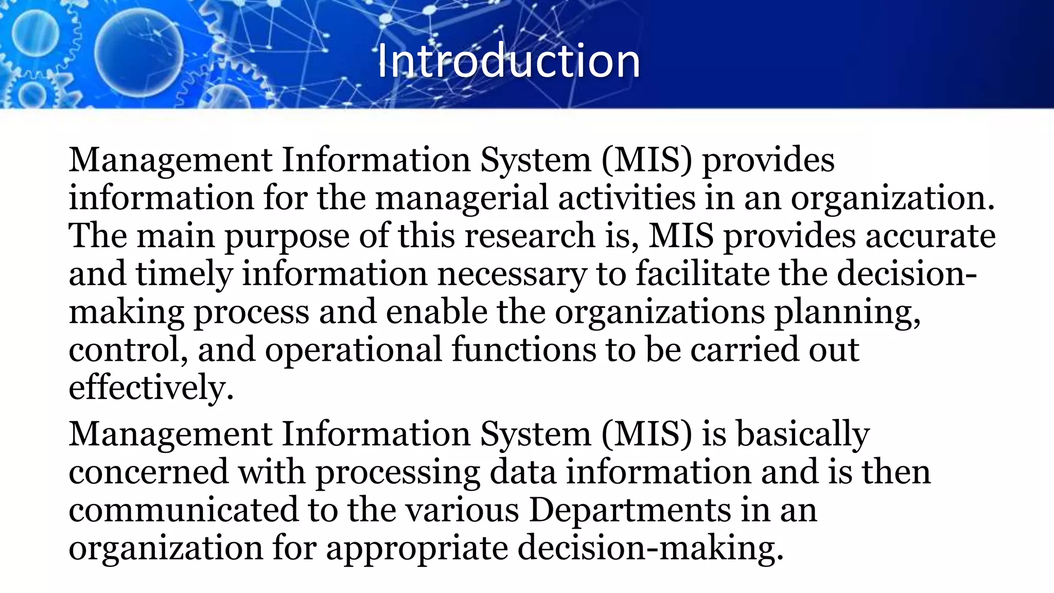 MIS and their Reports | PPTX
