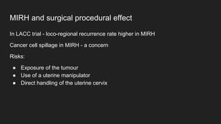 Minimally Invasive Surgery - cervical cancer.pptx