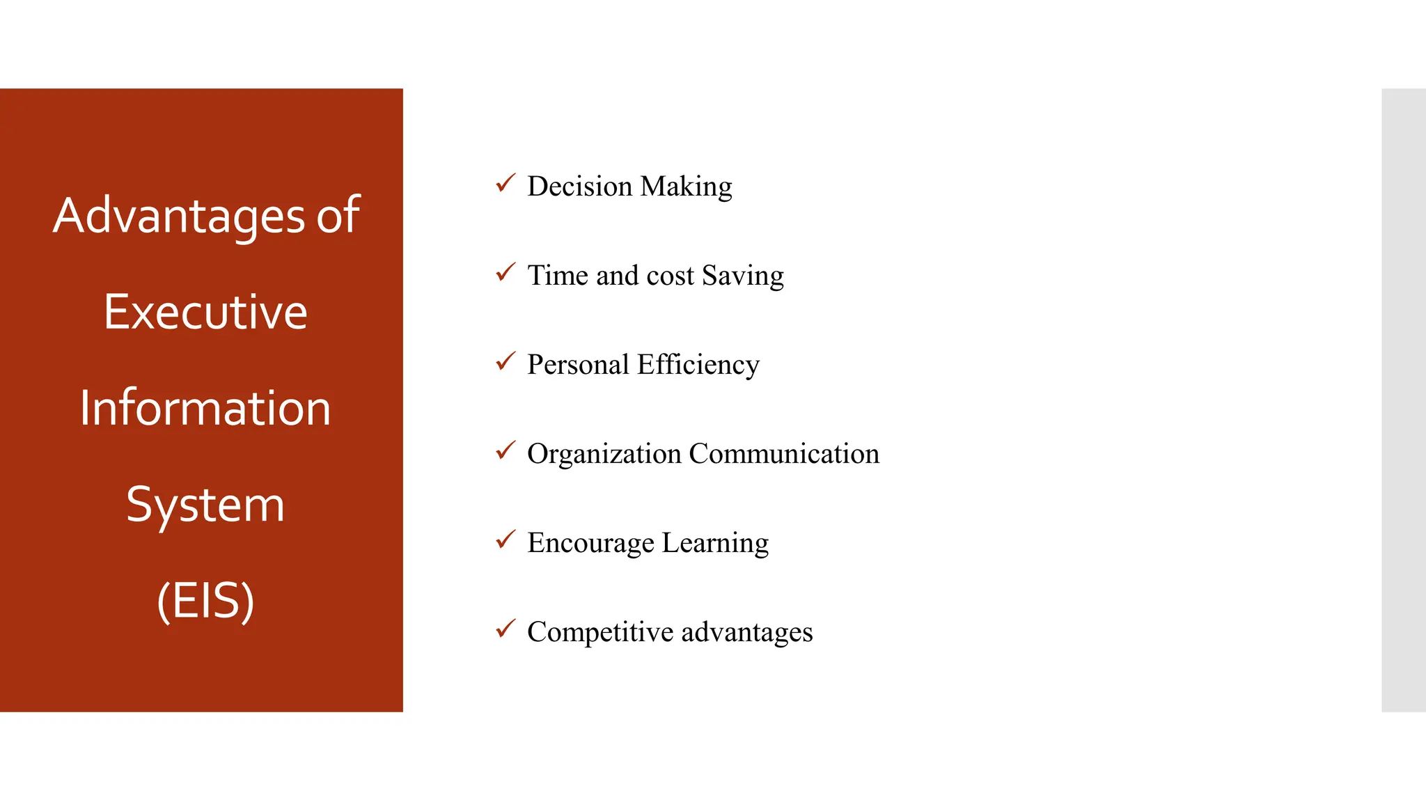 Executive Information System in Management Information System | PPTX